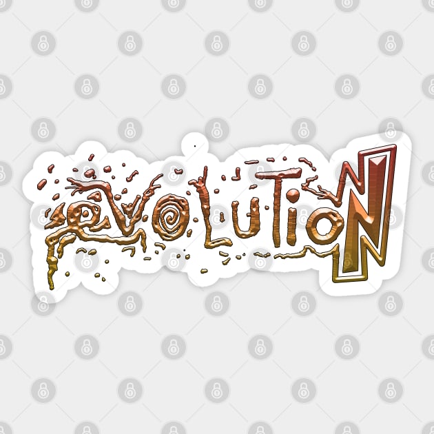evolution themed graphic design by ironpalette - Evolution - Sticker | TeePublic